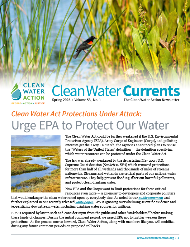 Clean Water Currents | Spring 2025 | Clean Water Action